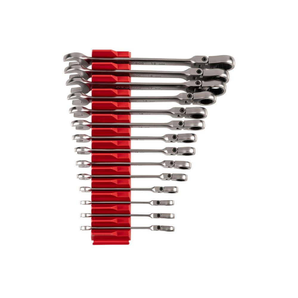 TEKTON 14-Piece (6-19 mm) Flex Head 12-Point Ratcheting Combination ...