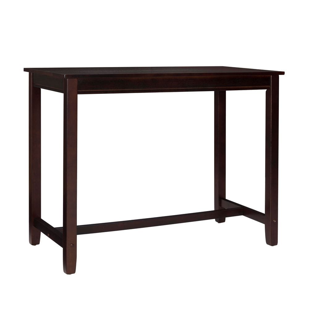 Linon Home Decor Concord 36 in. H Walnut Brown Rectangle Wood 4-Leg ...
