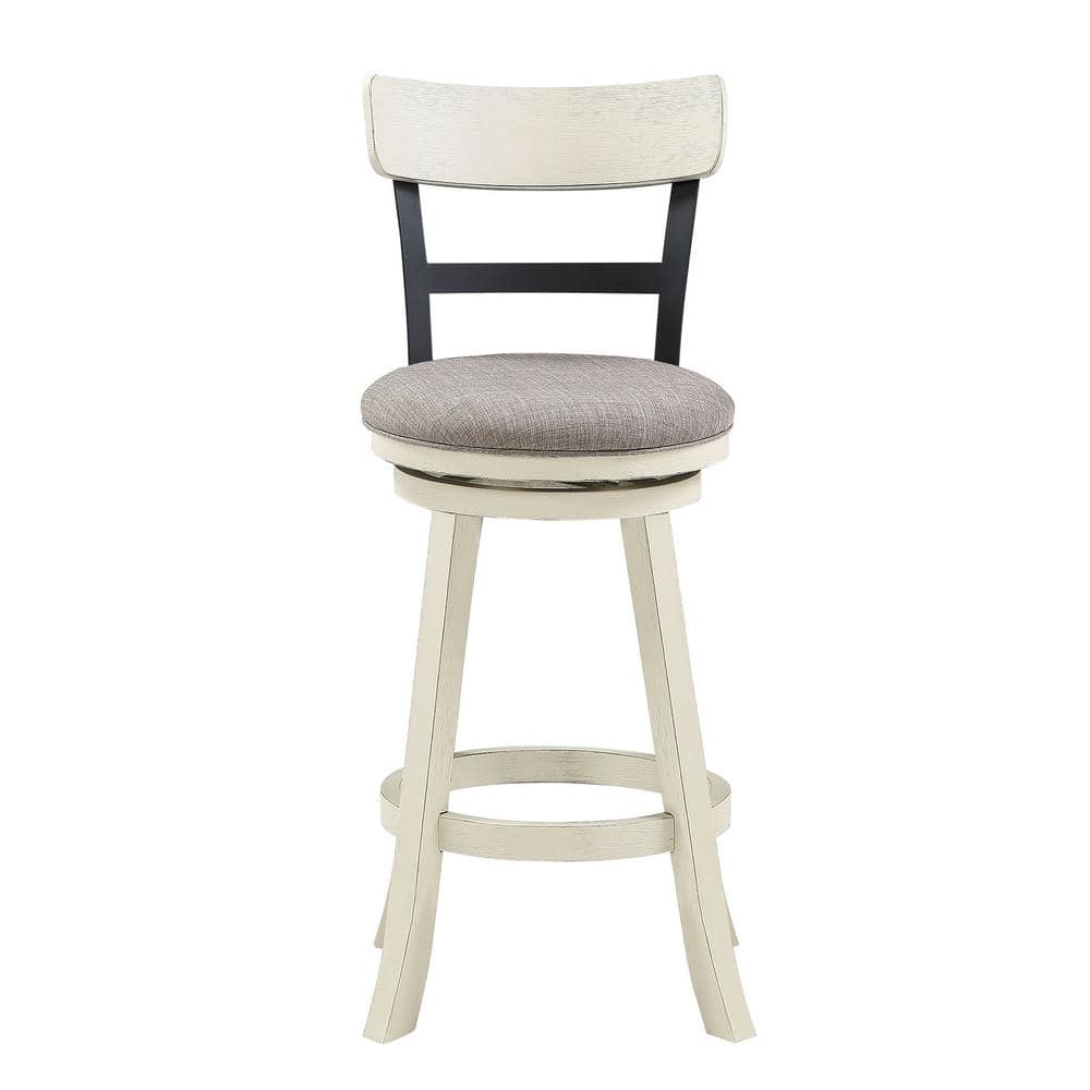Home 2 Office Riverside 42.5 in. White High Back Wood and Metal 29 in ...