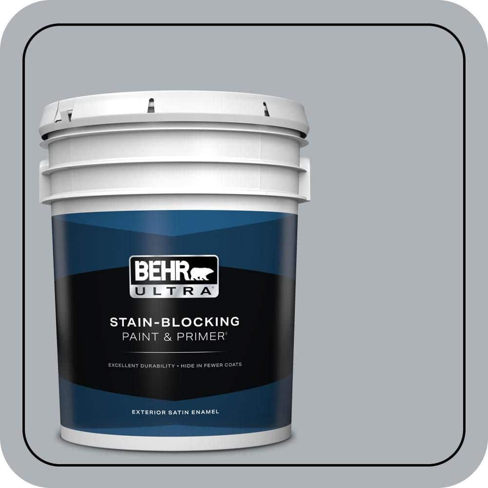 BEHR ULTRA 5 gal. #N510-3 Stargazer Satin Enamel Exterior Paint ...