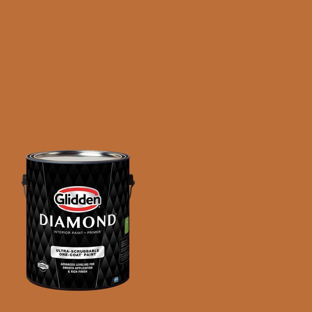 Glidden Diamond 1 gal. PPG1201-7 Lucky Penny Ultra-Flat Interior Paint ...
