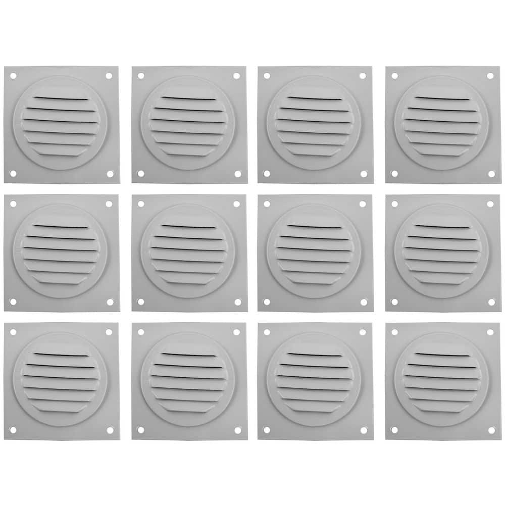Active Ventilation 2 in. Aluminum Round Soffit Vent in White (12-Pack ...