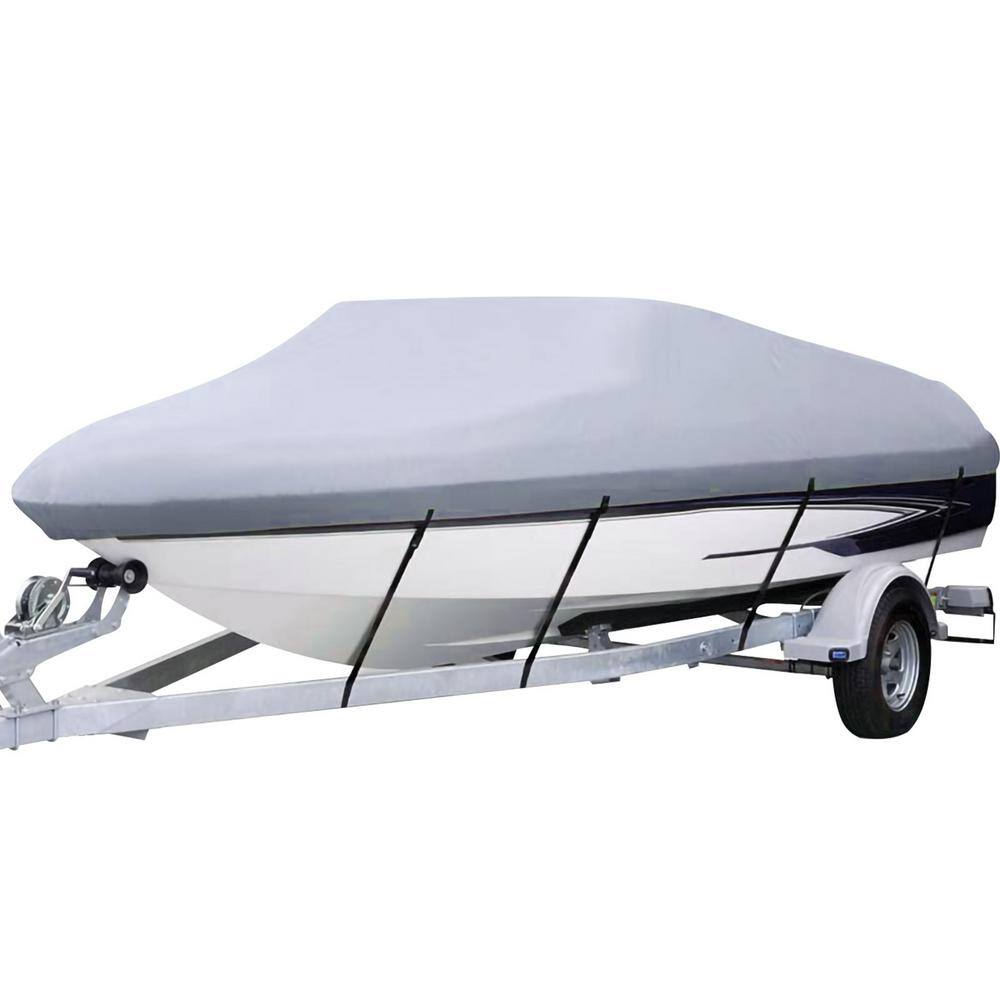 SKYSHALO Waterproof Boat Cover, 25-28 in. Trailerable Boat Cover, Beam ...