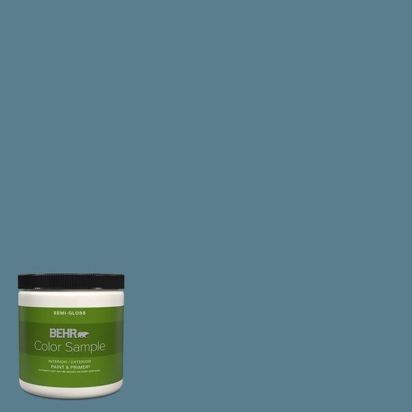 BEHR PREMIUM PLUS 8 oz. #HDC-FL14-11 Cotton Denim Semi-Gloss Interior ...