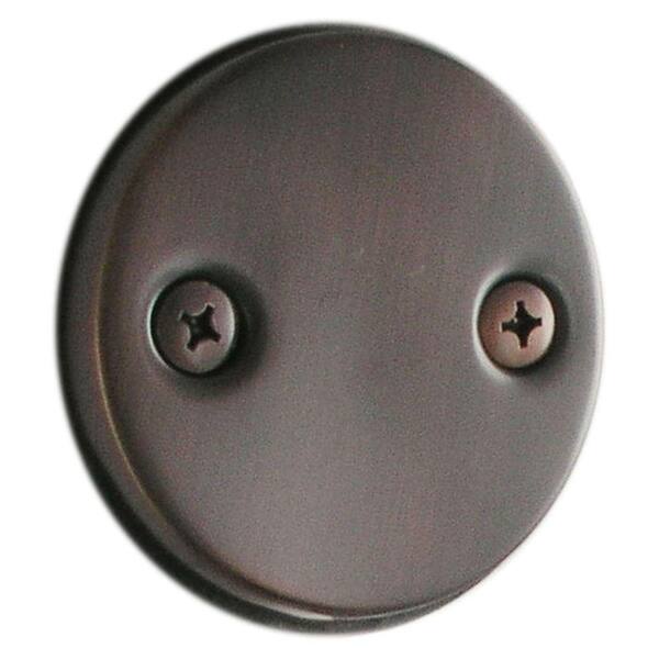 LDR Industries Double Hole Overflow Tub Plate Brushed Bronze 552 5111BR ...