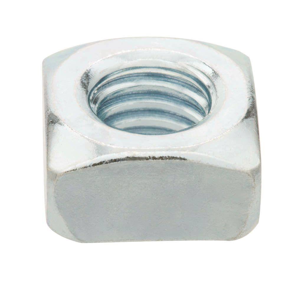 Everbilt 3/8 in.-16 Zinc-Plated Coarse Thread Square Nuts (2-Pieces ...