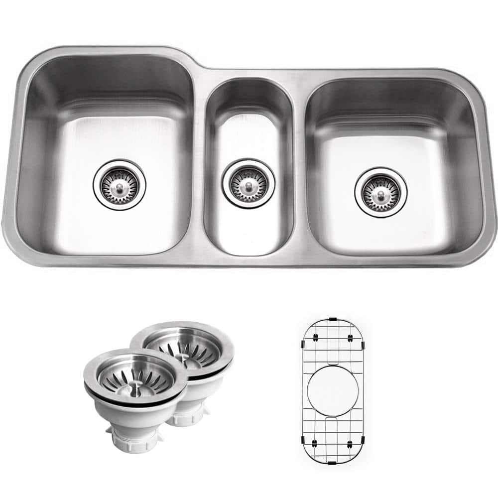HOUZER Houzer Medallion Gourmet 40 in. Stainless Steel Undermount ...