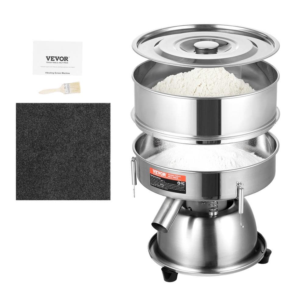 VEVOR Automatic Electric Vibrating Sieve, Stainless Steel Sifter Shaker ...