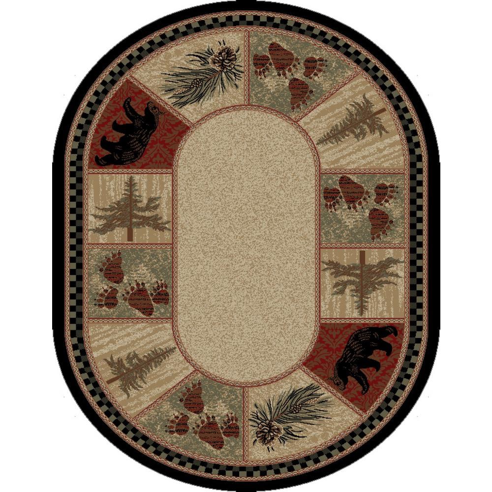 Mayberry Rug American Destination Cades Cove Multi-Colored 5 ft. x 8 ft ...