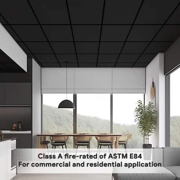Black Drop Ceiling Tile Commercial Buildings