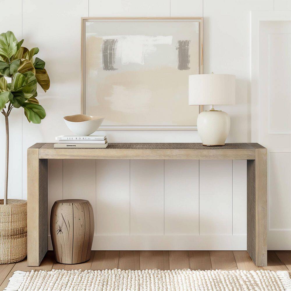 INK+IVY Monterey 64 in. Natural Rectangle Wood Console Table II120-0459 ...