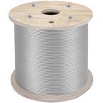 VEVOR Steel Wire Rope 304 Stainless Steel 7x19 Steel Cable 200 ft. x 1/ ...