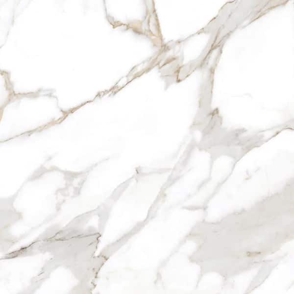 Apollo Tile Veneto 4 in. x 5 in. Polished White with Gray-Gold ...