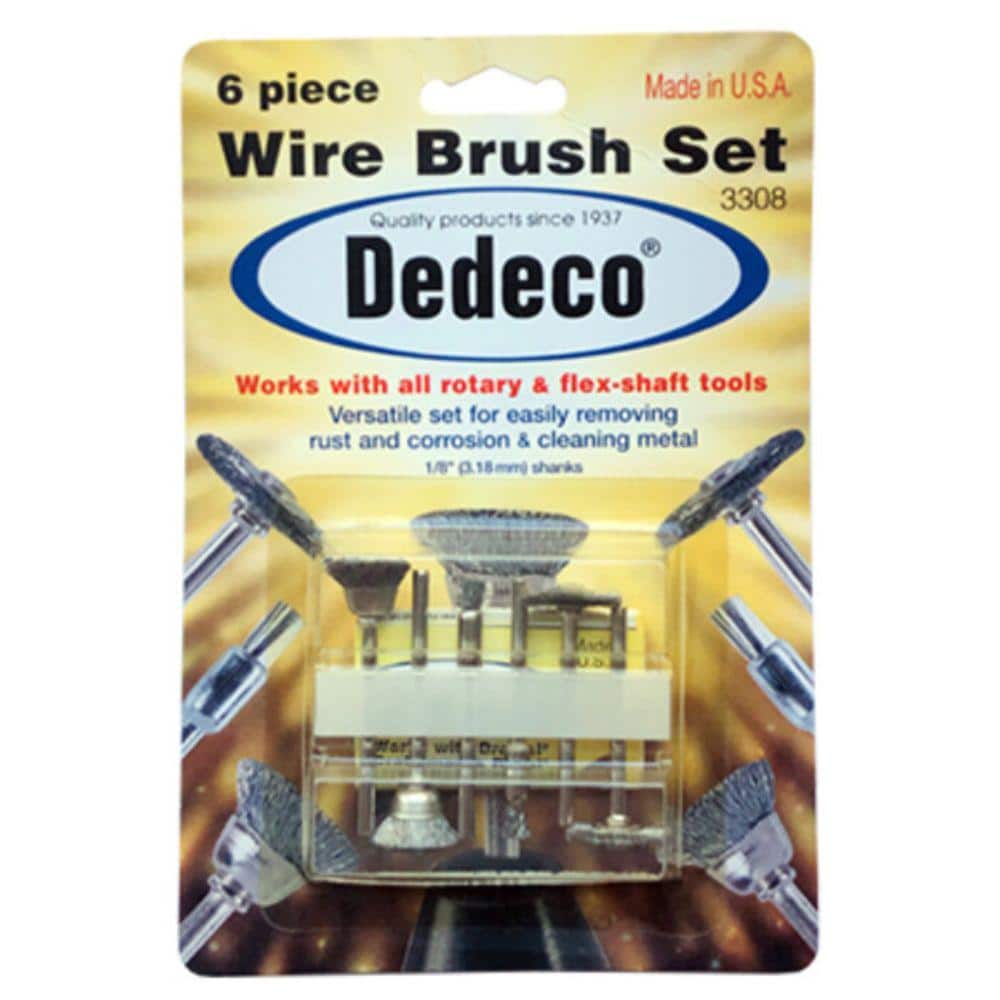 Dedeco Wire Brush Set 6/Kit 3308 - The Home Depot