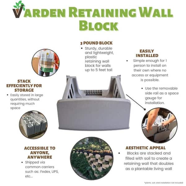 Plastic Retaining Wall Materials Varden Living Retaining Wall Blocks