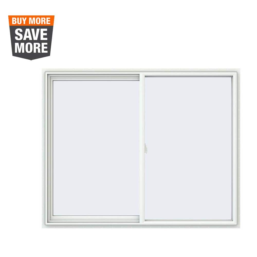 JELD-WEN 59.5 in. x 47.5 in. V-2500 Series White Vinyl Left-Handed ...