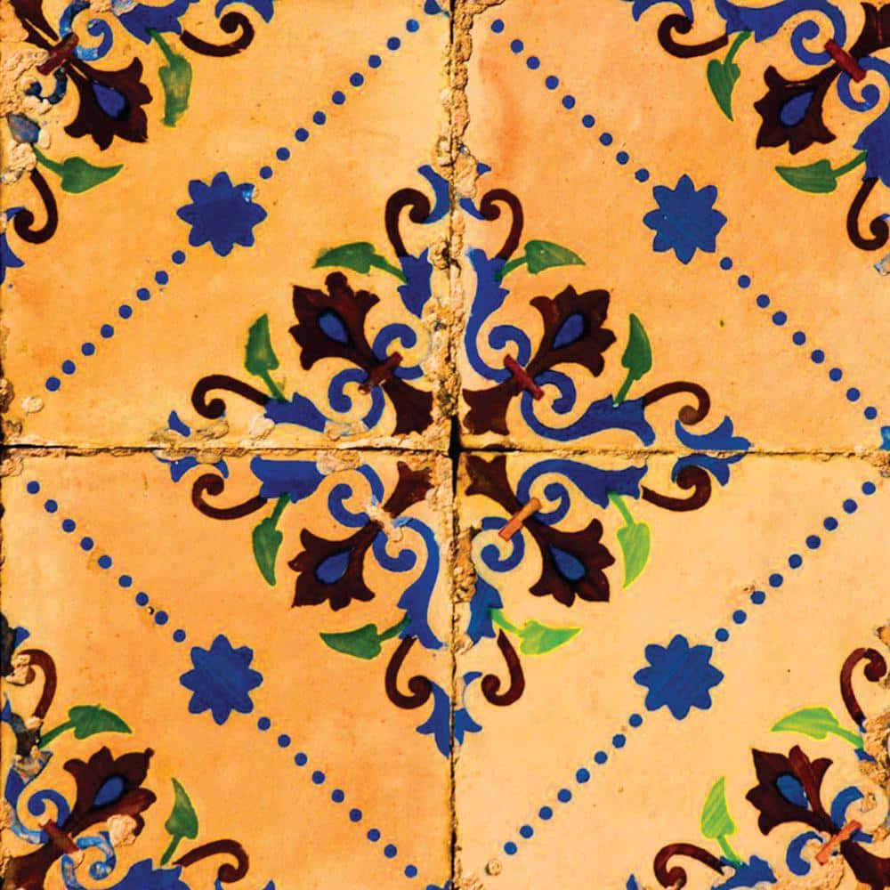 MI ALMA Multicolor HA3 7 in. x 7 in. Vinyl Peel and Stick Tile (24 ...