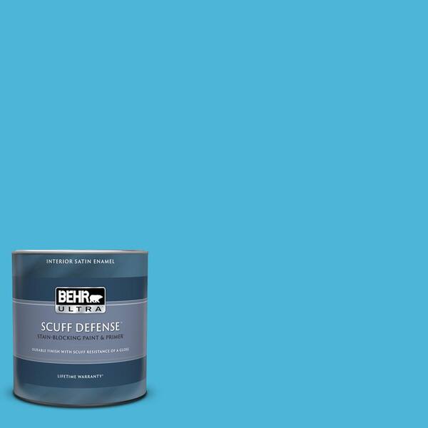 BEHR ULTRA 1 qt. #P490-4 Aztec Sky Extra Durable Satin Enamel Interior ...