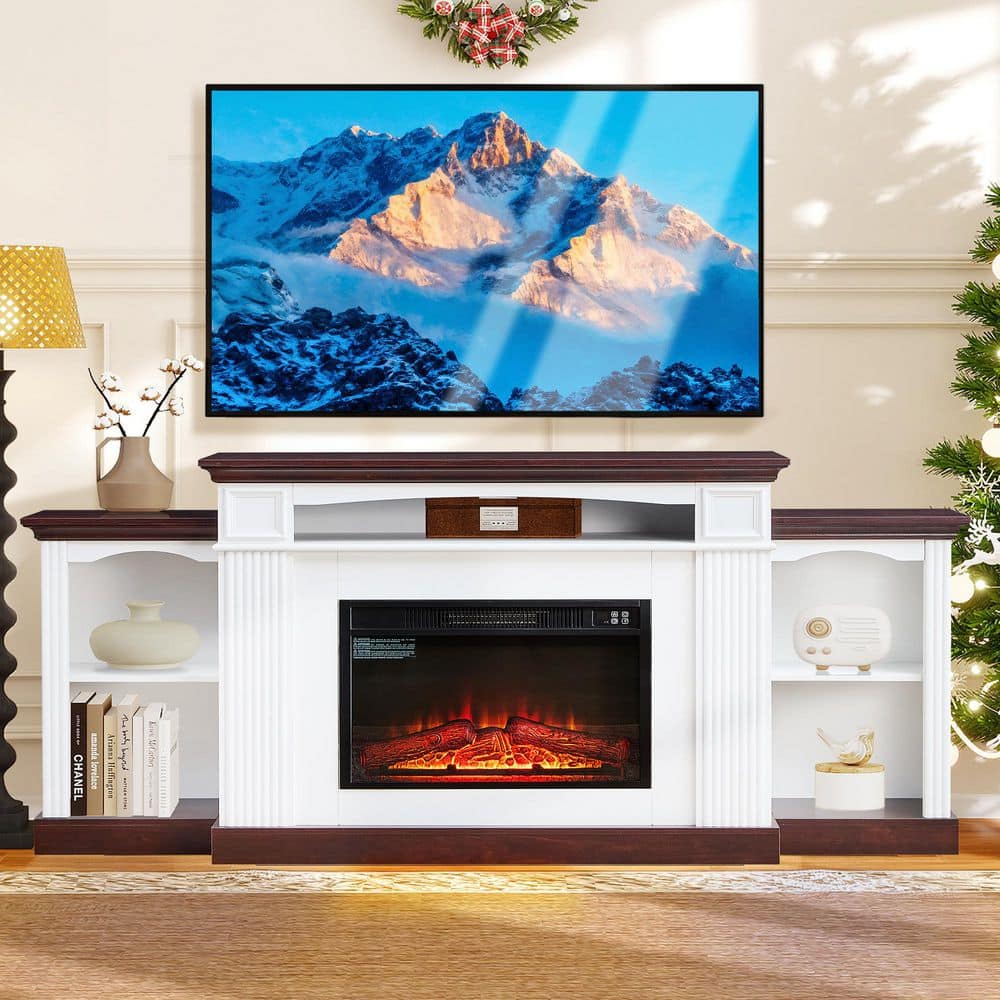 Cherry Fireplace Tv Stand
