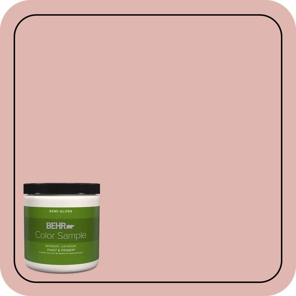 BEHR PREMIUM PLUS 8 oz. #S160-2 Pink Quartz Semi-Gloss Interior ...