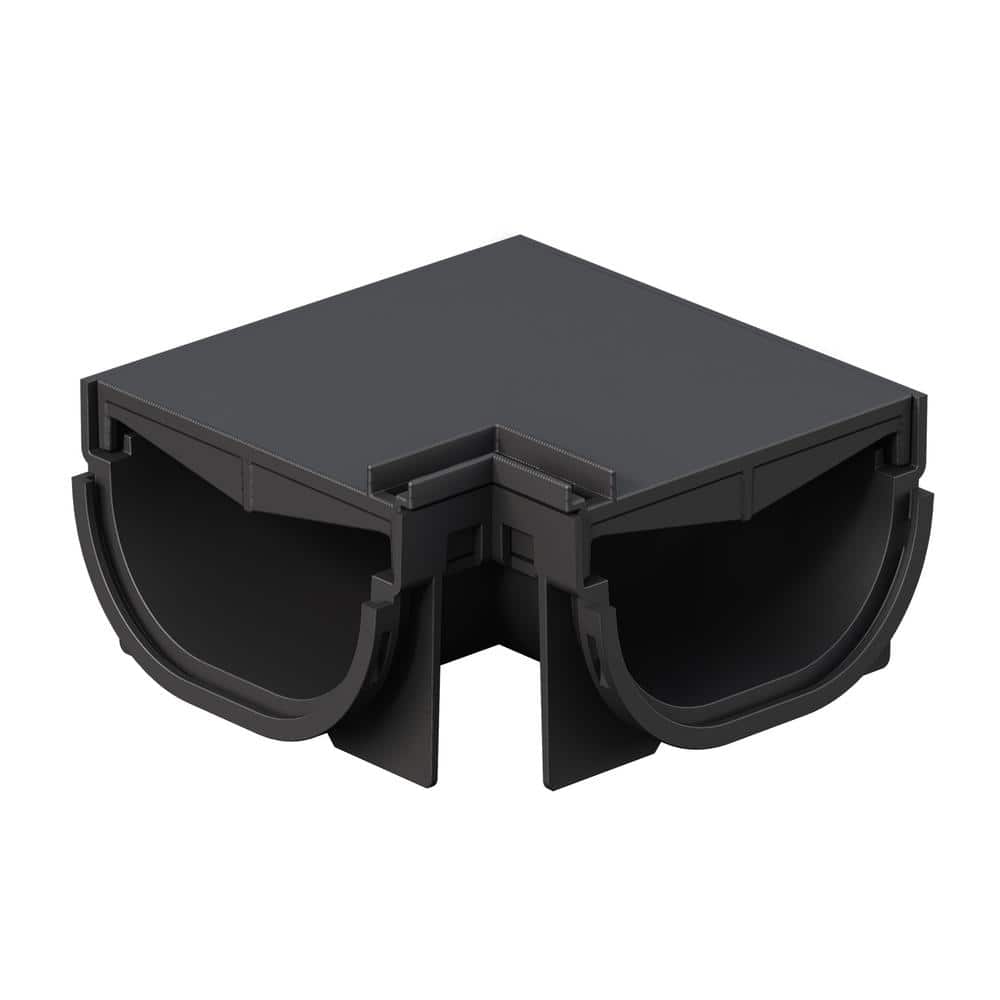 U.S. TRENCH DRAIN Compact Series Invisible Edge Black 90 Deg. Inner ...
