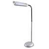 DAYLIGHT24 61 in. Silver Metallic 1-Light Magnifier Swing Arm Floor ...