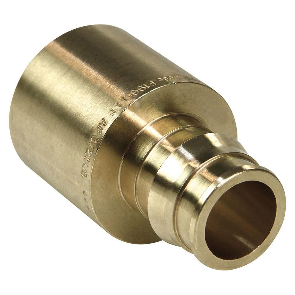 Uponor ProPEX 3/4 in. PEX-A Expansion Barb x 1 in. Copper Lead-Free Brass Reducing Female Sweat ...