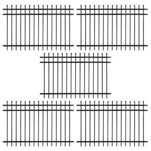 Fencer Wire 5 ft. x 6 ft. Heavy Duty Flat Top Metal Fence Panel, Anti ...
