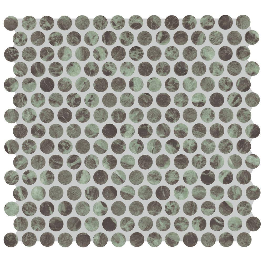 Daltile LuxeCraft Forest Crackle 11 in. x 13 in. Matte Ceramic Penny ...