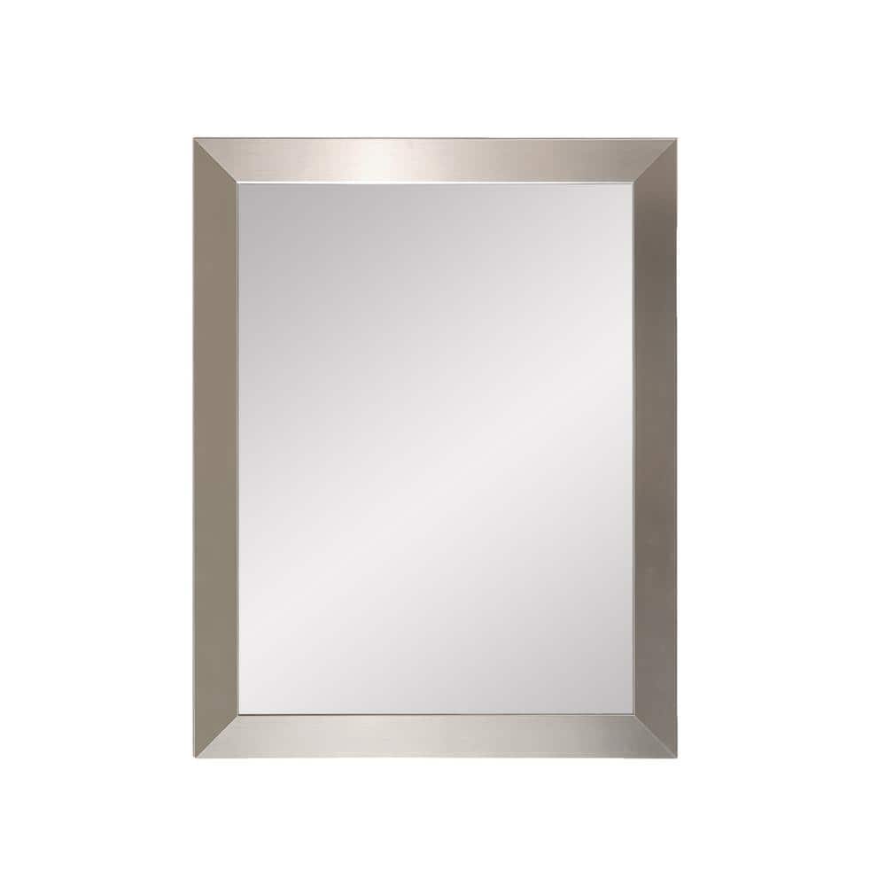 BrandtWorks 32 in. W x 60 in. H Modern Silver Wall Mirror BM001L4 - The ...