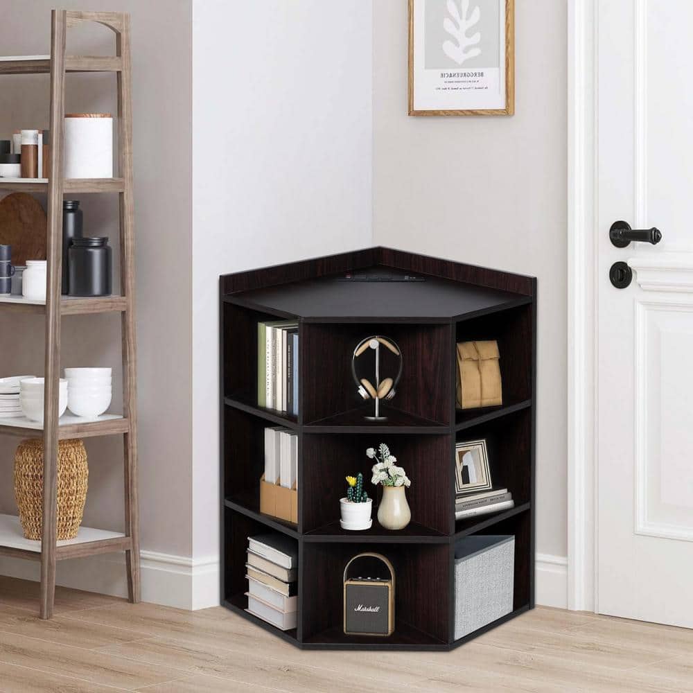 MAYKOOSH Corner Cube Storage Cabinet for Small Space with USB Ports and ...
