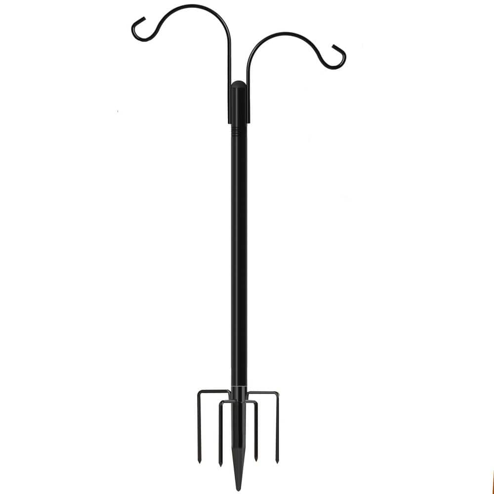 Justincity 1.6 in. Black Metal Rust-Resistant Heavy Duty Double ...