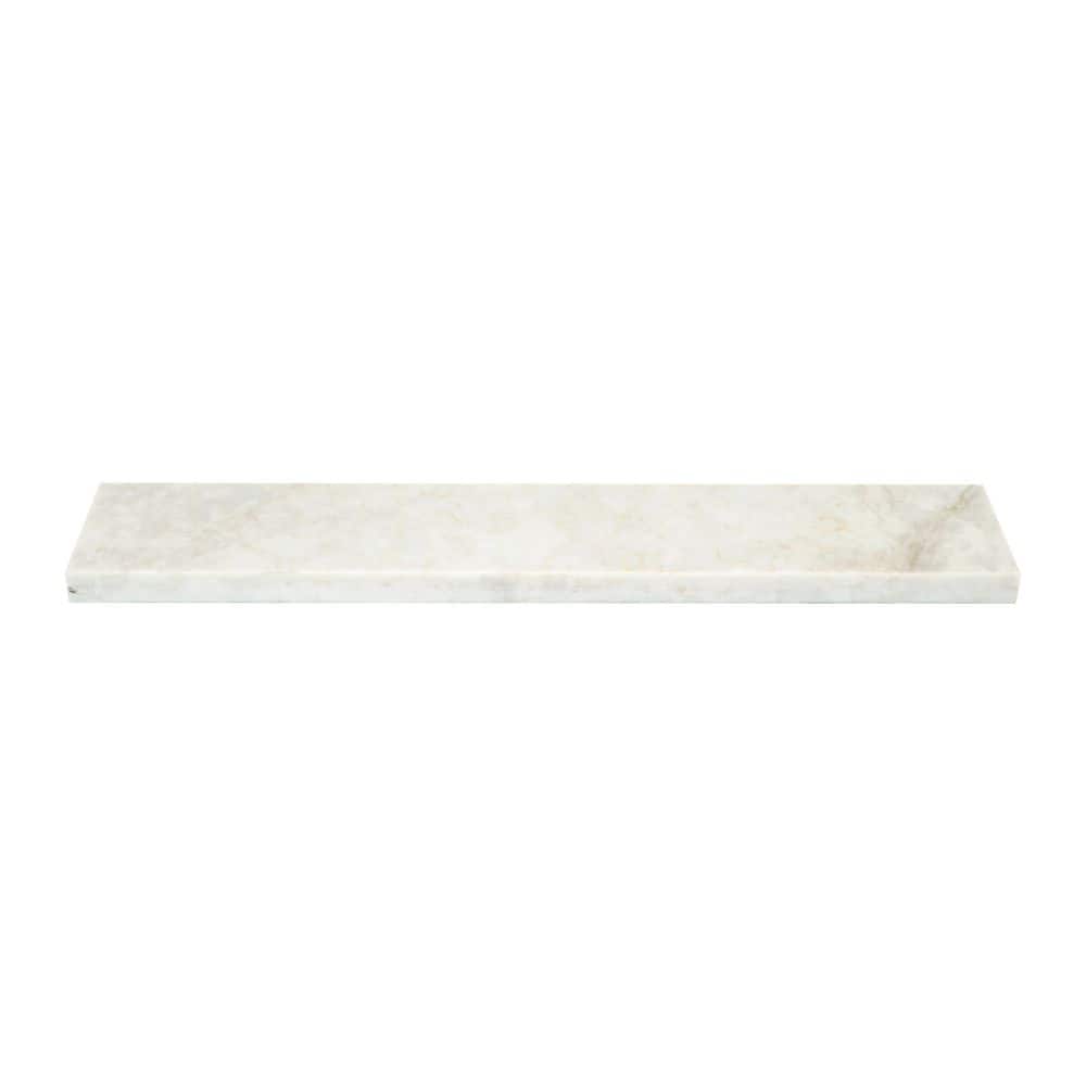 A&A Surfaces Taj Bianco 21 in. x 4 in. Quartz Vanity Sidesplash in ...