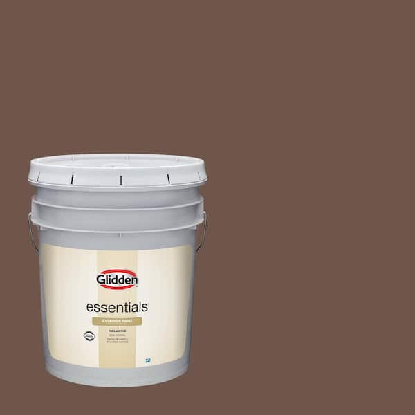 Glidden Essentials 5-gal. PPG1074-6 Carmelized Walnut Semi-Gloss ...