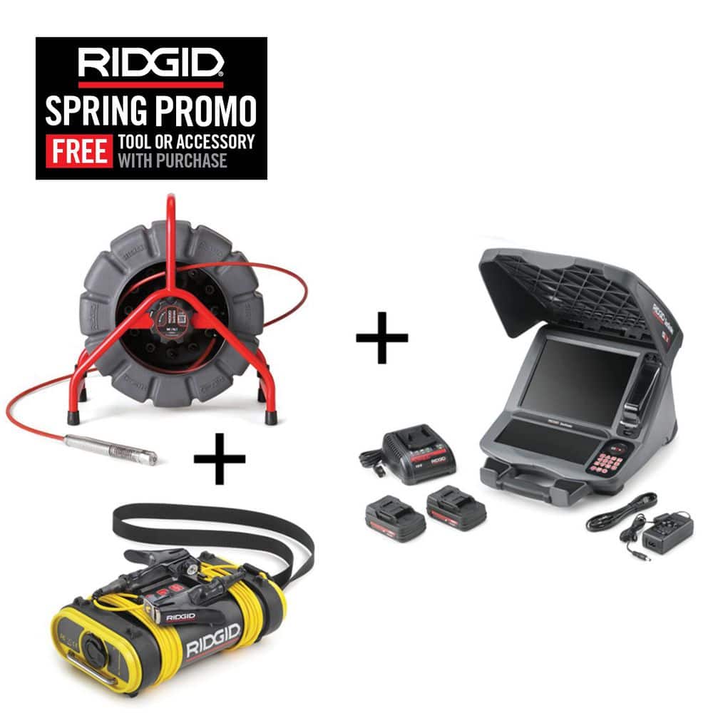 RIDGID See Snake Mini Inspection Pipe/ Sewer Camera Reel w/ CS12x ...