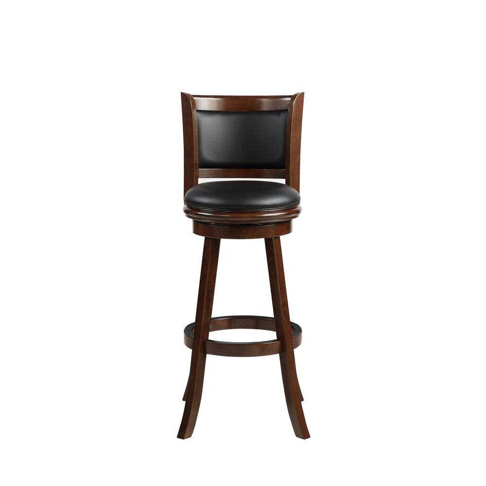 Boraam Augusta 47 in. Cappuccino High Back Wood 34 in. Swivel Bar Stool ...