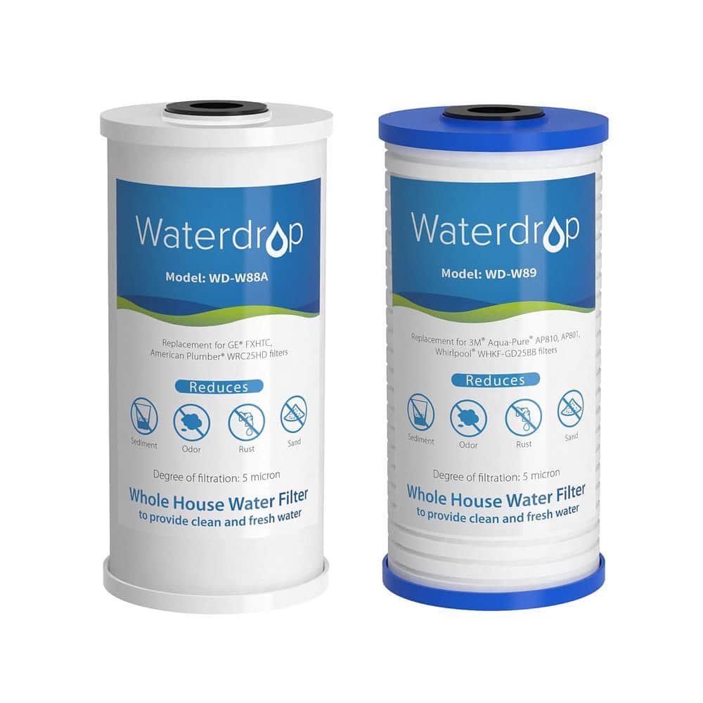 Waterdrop WD-WF10PG, FXHTC AP810 10 in. x 4.5 in. House Water Filter ...
