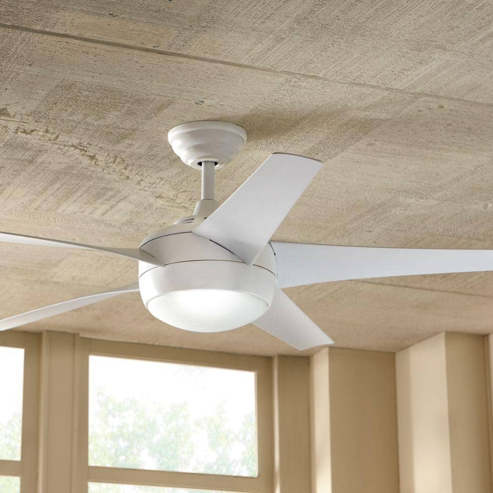Home Decorators Collection Windward IV 52 in. Indoor LED Matte White ...