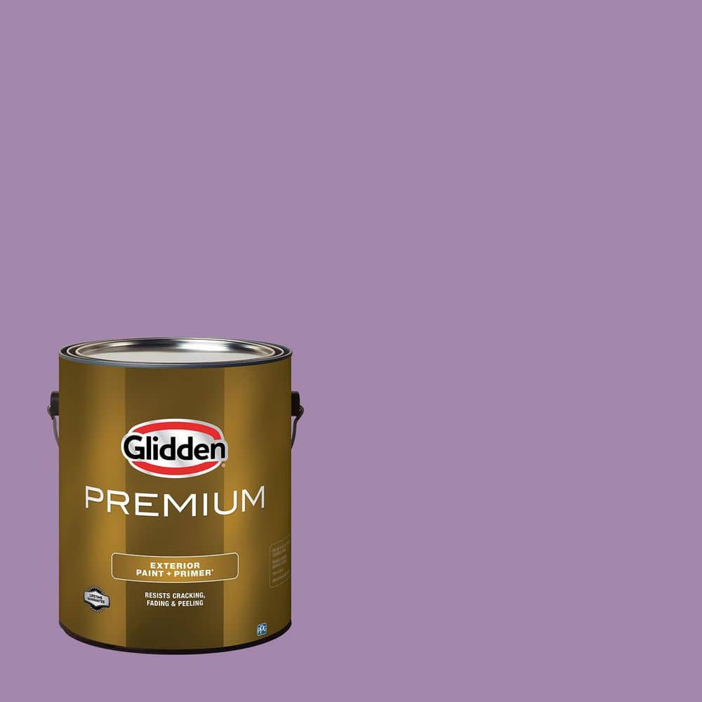Glidden Premium 1 gal. Violet Eclipse PPG1176-5 Flat Exterior Latex ...