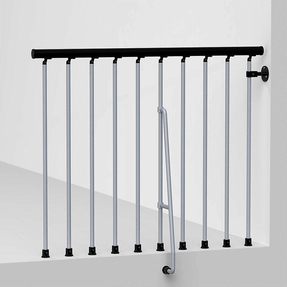 Arke Civik 47 in. Grey Balcony Rail Kit K03041 - The Home Depot
