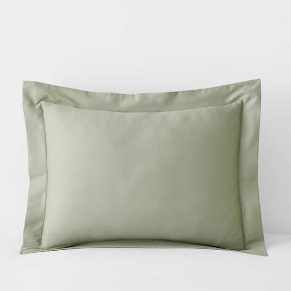 The Company Store Company Cotton Light Sage Sateen Standard Sham 51339F ...
