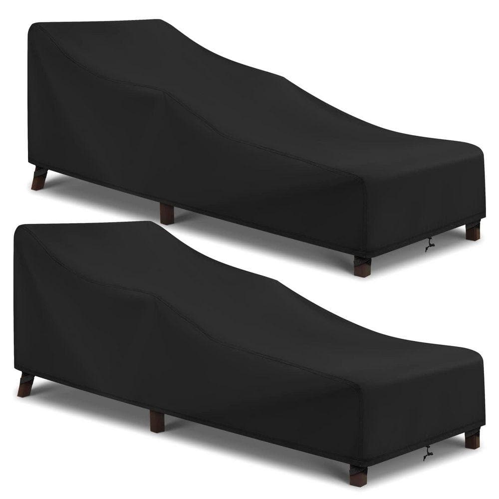 2 Pack Waterproof Outdoor Chaise Lounge Chair Cover-All Weather ...