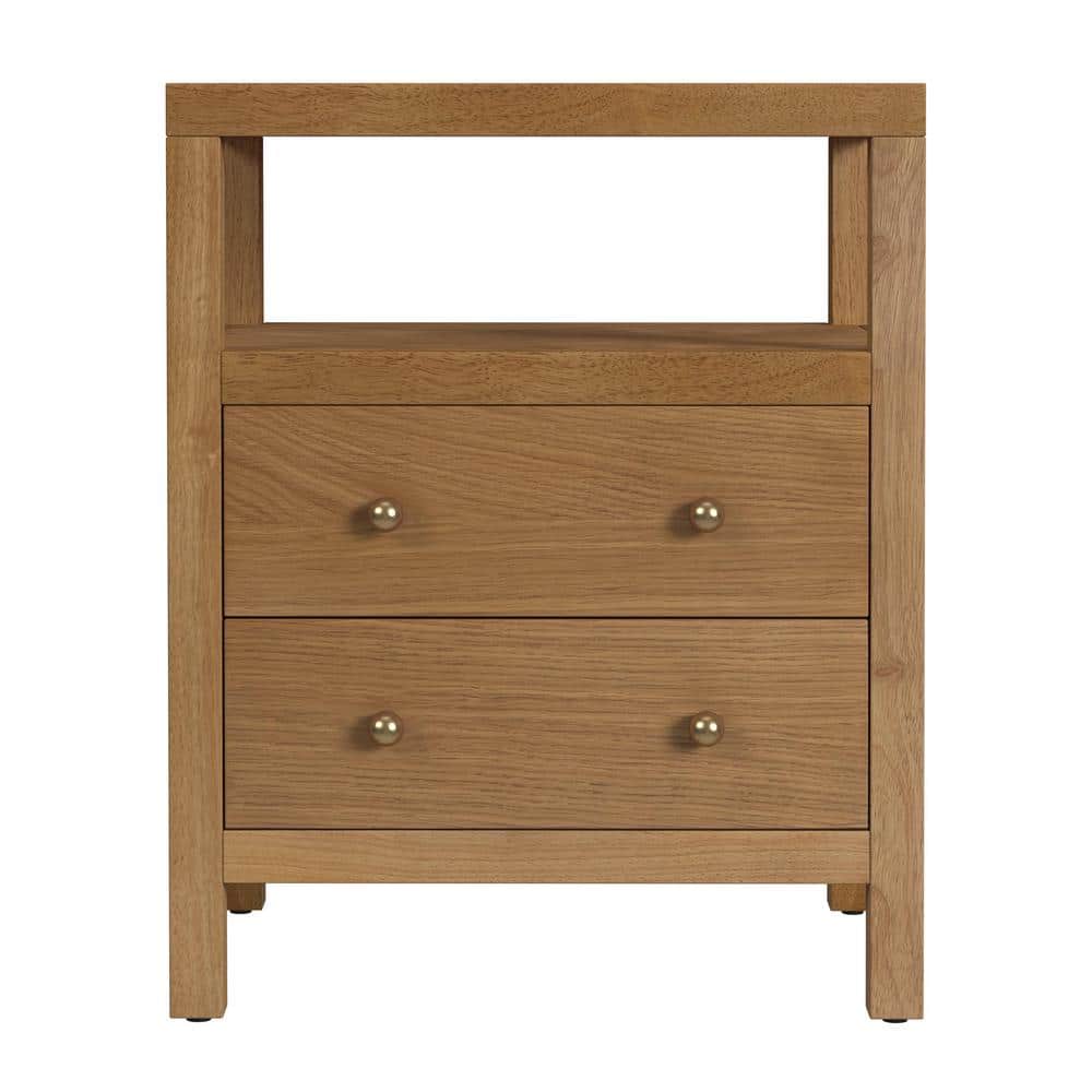 Butler Specialty Company Nora Natural 2-Drawer 21 in. W Wood Nightstand ...