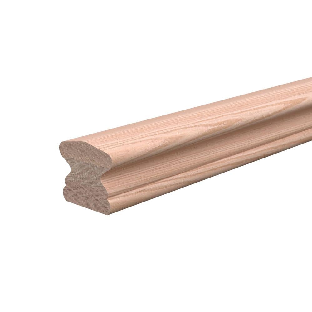 EVERMARK Stair Parts 6510 12 ft. Unfinished Red Oak Handrail 6510R-ESR ...
