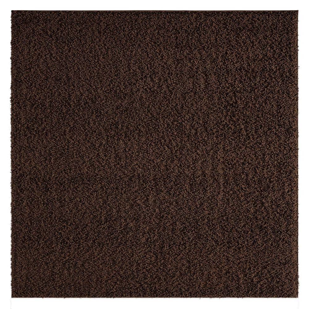 Context Eclipse Solid Brown 30 in. x 30 in. Polypropylene Area Rug-ECL ...