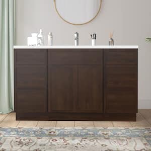 Vanity Art 54 in. W x 21 in. D x 32.5 in. H Bath Vanity Cabinet without ...