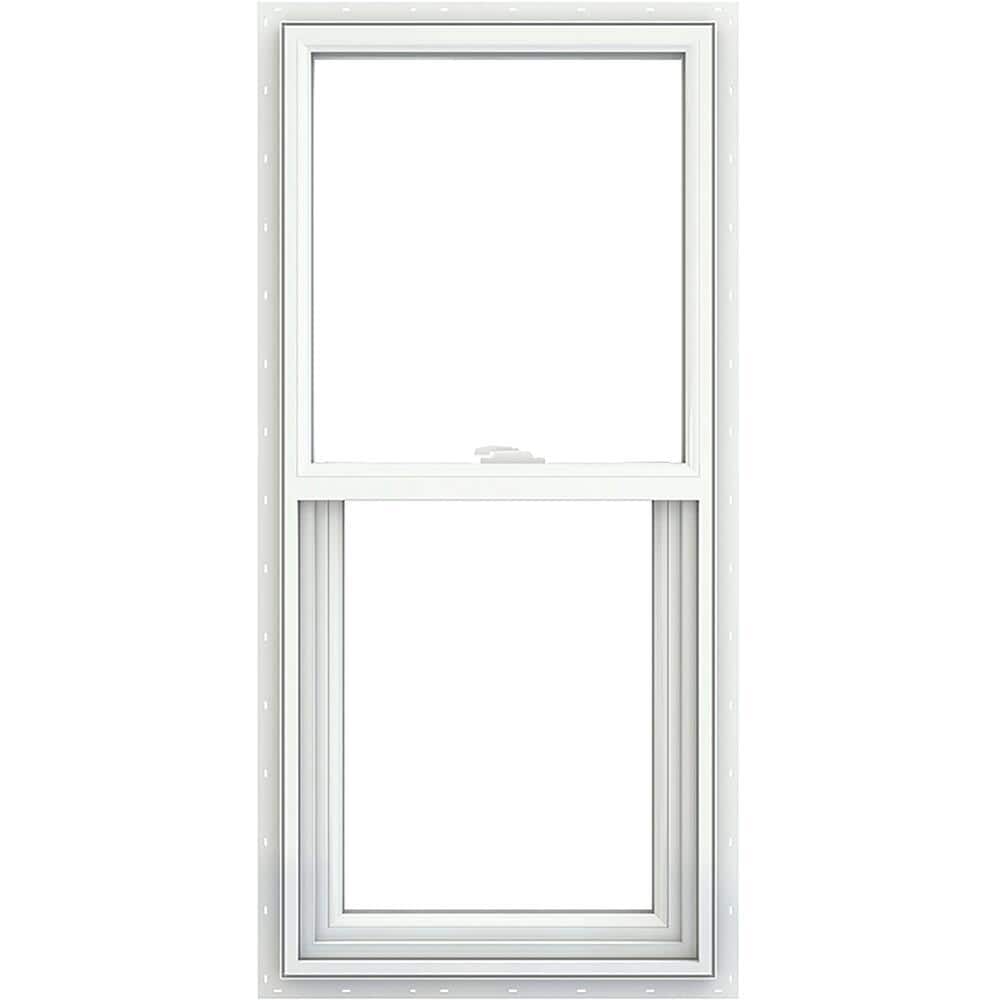 JELD-WEN V-2500 Series 29.5 in. x 59.5 in. Single Hung Vinyl Low-E ...