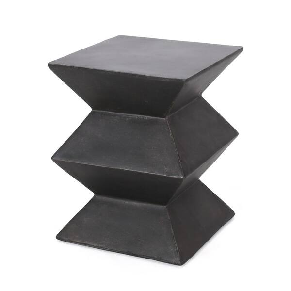 Black Lightweight Concrete Outdoor Side Table DJYC-73457.00 - The Home ...