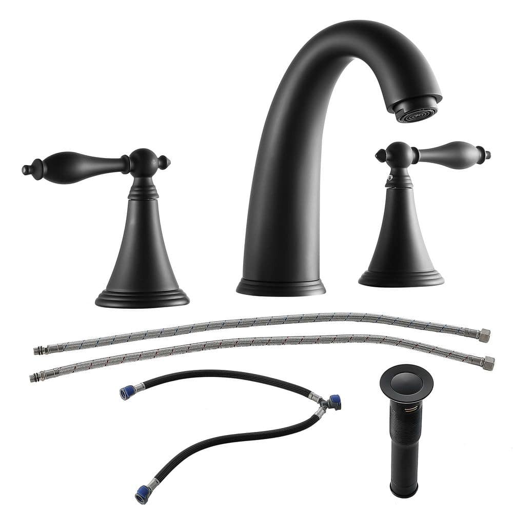 BEARSOLIM Widespread Bathroom Faucet 2 Handle Single Hole Bathroom Sink ...