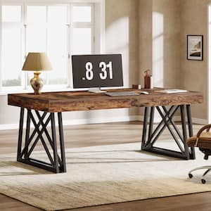 TRIBESIGNS WAY TO ORIGIN Halseey 63 in. Rectangular Light Brown ...